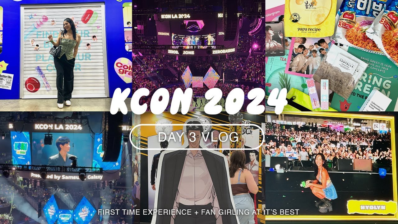 KCON LA 2024 VLOG ⊹♡ | first time experience, convention booths, k ...