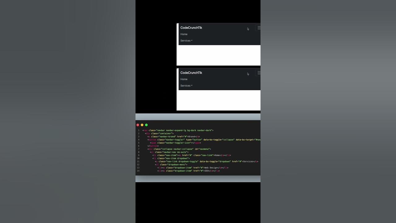 No media queries, no JavaScript—Bootstrap’s navbar just works. 📱💻Full code in bio N. 022 #coding ...