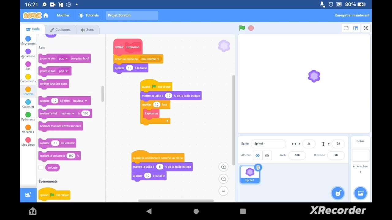Comment faire des explosions sur scratch mobile et pc! - YouTube
