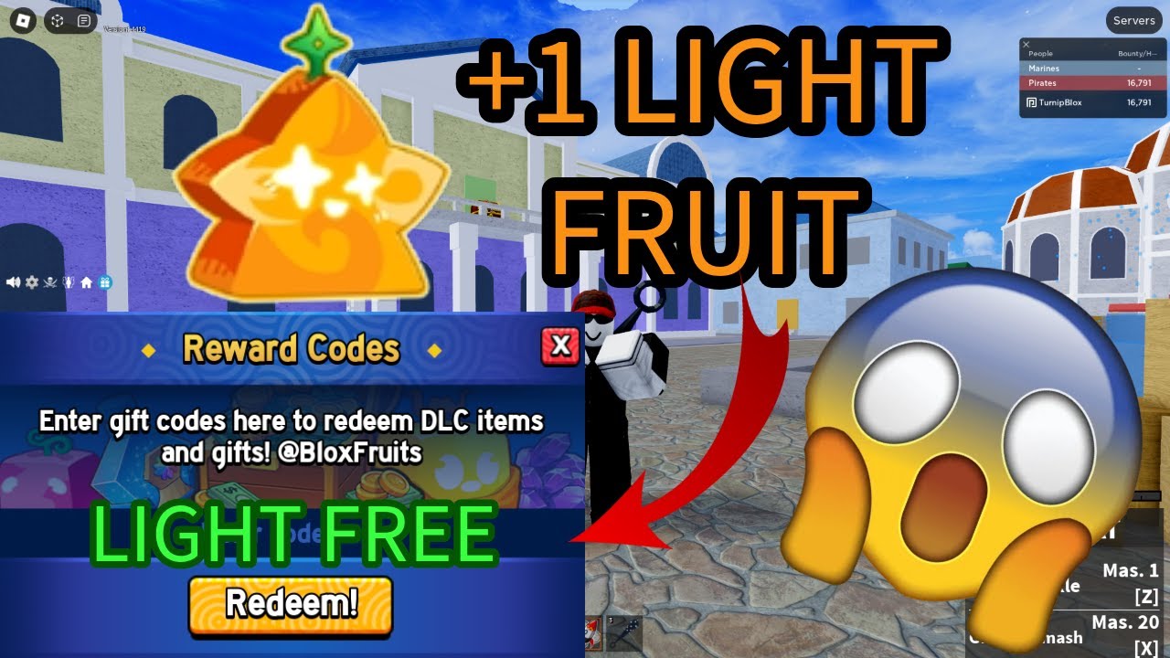 FREE LIGHT FRUIT CODE BLOXFRUITS (OP) | ROBLOX - YouTube