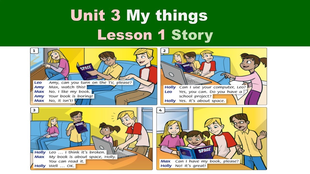 Unit 3 My things - Lesson 1 Story, page 20 - YouTube