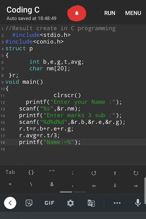 #18 C language | C programming | coding c | Result create in c structure | #Teach_Techno - YouTube
