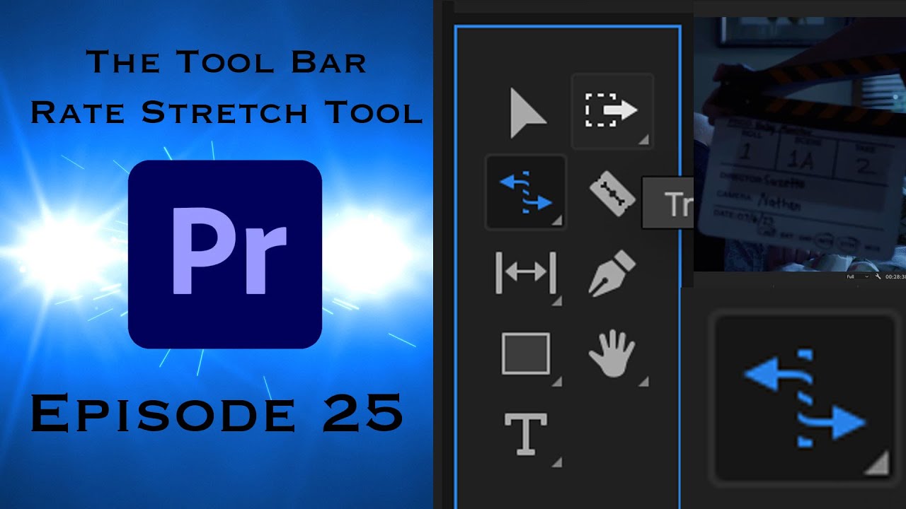 The Tool Bar - Rate Stretch Tool - Learning Premiere Pro 2024 - Episode ...