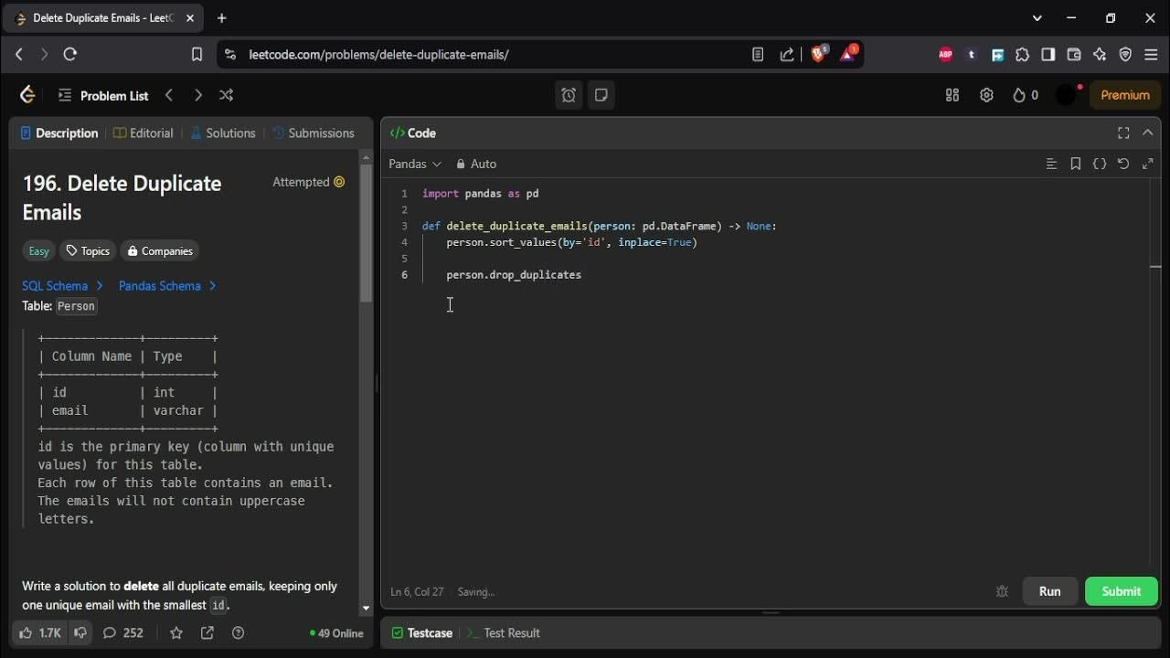 برمجهleetcode-196 - YouTube