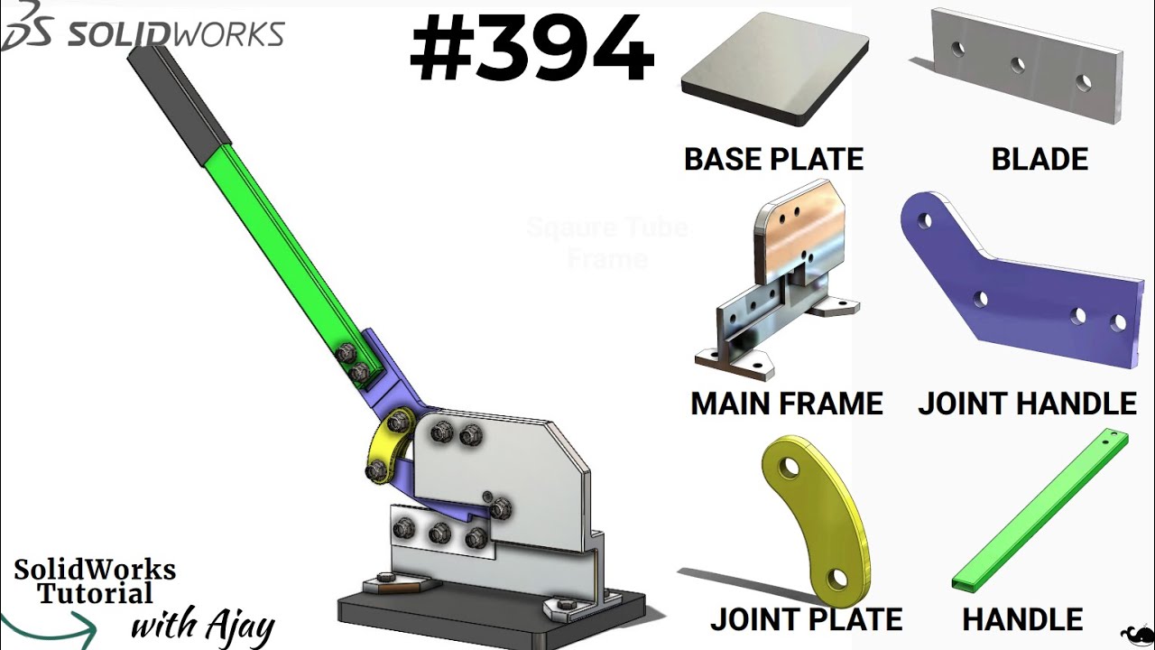 Creating a Manual Sheet Cutting Machine from Scratch in SolidWorks #394 ...