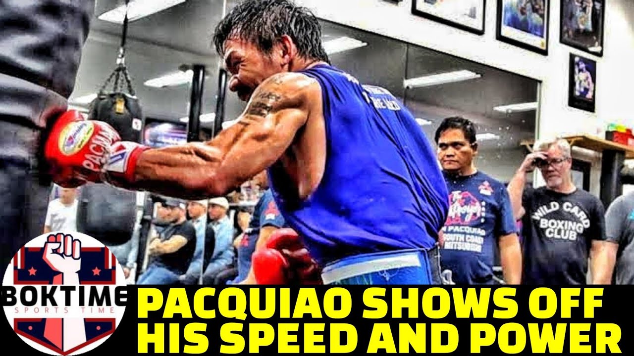 MANNY PACQUIAO SHOWS OFF HIS AMAZING HAND SPEED AND POWER! - YouTube