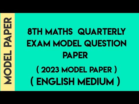 8th quarterly question paper 2023 | 8th maths quarterly exam model ...