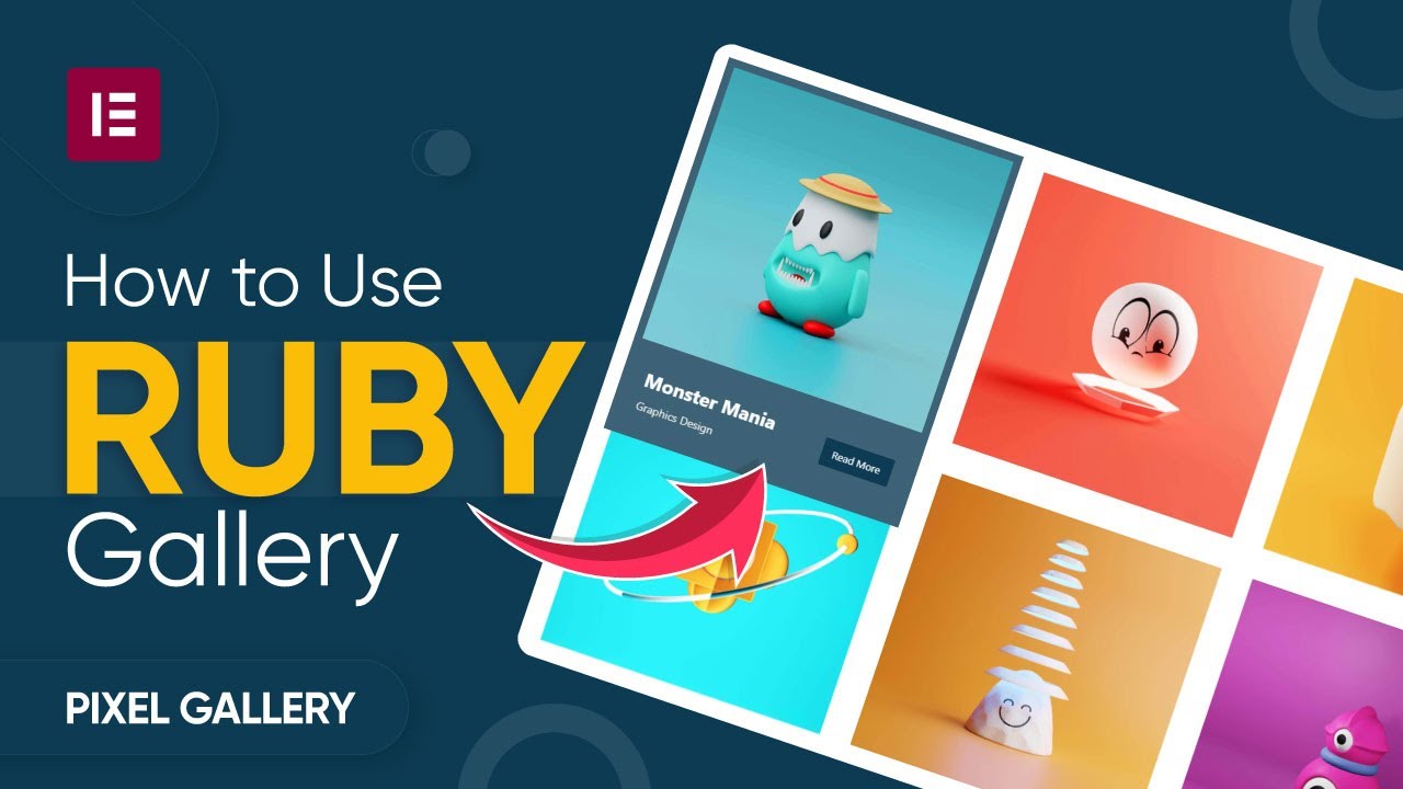 How to Use Ruby Gallery Widget by Pixel Gallery in Elementor - YouTube