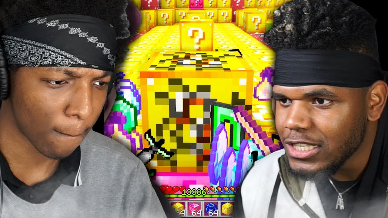 YOUTUBER LUCKY BLOCKS SKYWARS TOURNAMENT in Minecraft Pocket Edition ...