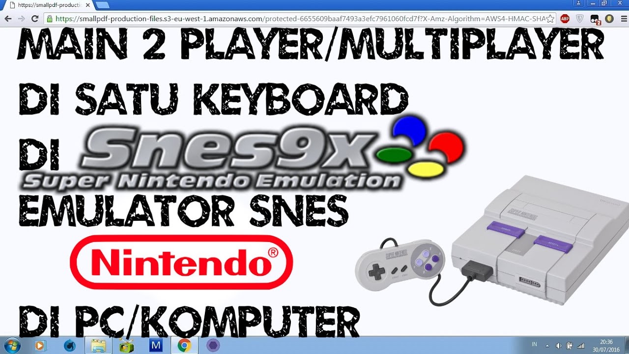 Cara Main 2 Player/Multiplayer di Satu Keyboard di Snes9x Emulator SNES Nintendo di PC/Komputer ...