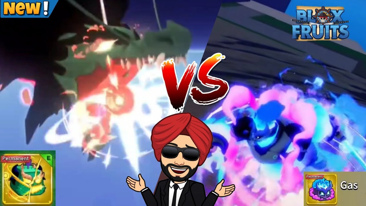 Dragon Rework Fruit Vs New Gas Fruit | Showcase | Roblox Blox Fruits ...