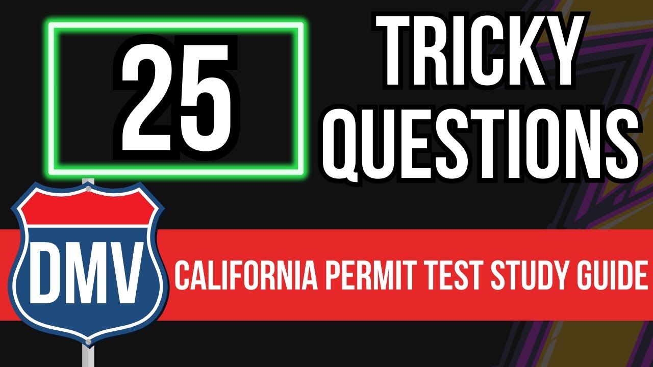 California Permit Test Study Guide 2026 (25 Tricky Questions) - YouTube