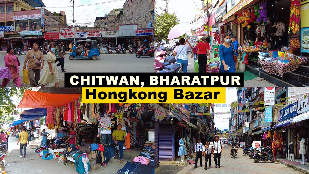 [4K🇳🇵] Bharatpur, CHITWAN CITY - Virtual Walk around Market Area 2022 ...