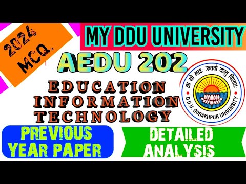 AEDU 202 MCQ| EDUCATION INFORMATION TECHNOLOGY MCQ| AEDU 202 PREVIOUS ...