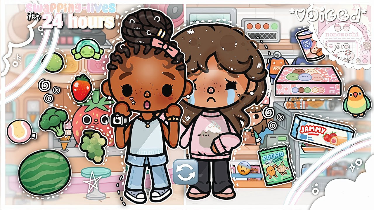 24 HOURS FOOD SWAP CHALLENGE🔄💖🎀 F.t Its Sarah|| TOCA LIFE WORLD🌸 - YouTube