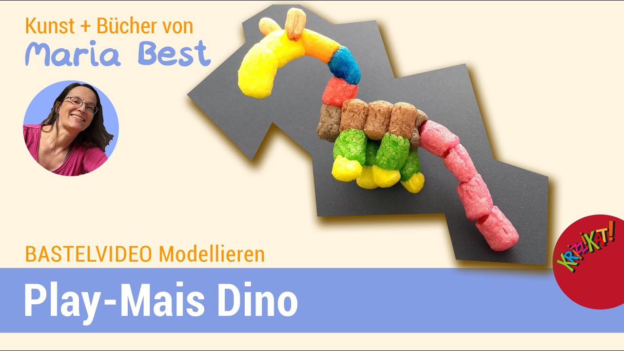"Modellieren" 4 | Bunter Monster-Dino aus PlayMais | Bastelvideo ...