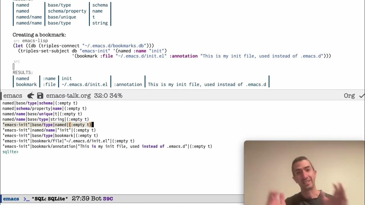 EmacsConf 2022: Using SQLite as a data source: a framework and an example - Andrew Hyatt (he/him ...