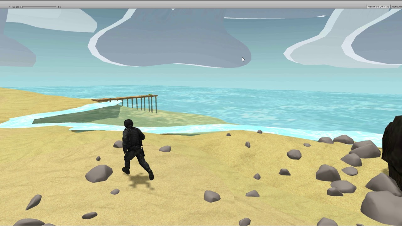 Beach Environment 3rd person camera test - YouTube