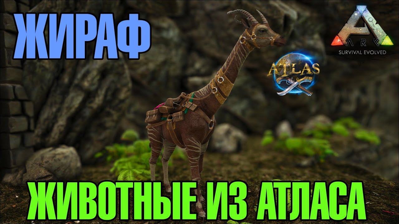 ЖИРАФ! ЖИВОТНЫЕ ИЗ АТЛАСА! МОД! MOD! ANIMALS FROM ATLAS! SIVATHERIUM ...