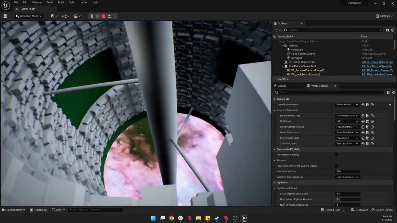 UE5: Cylindrical Space Station Level Prototype - YouTube