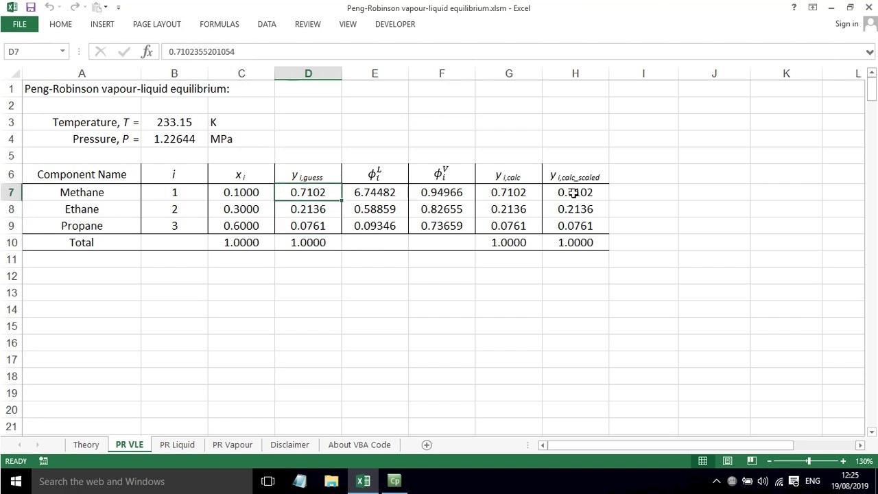 Equations of State part 10: Peng-Robinson vapour-liquid equilibrium ...