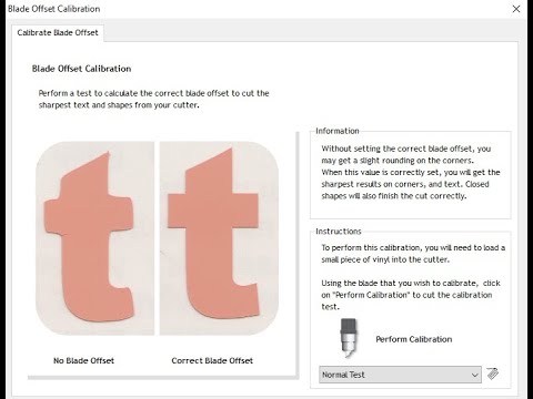 Blade offset XL721 and XL100 Plotters - YouTube
