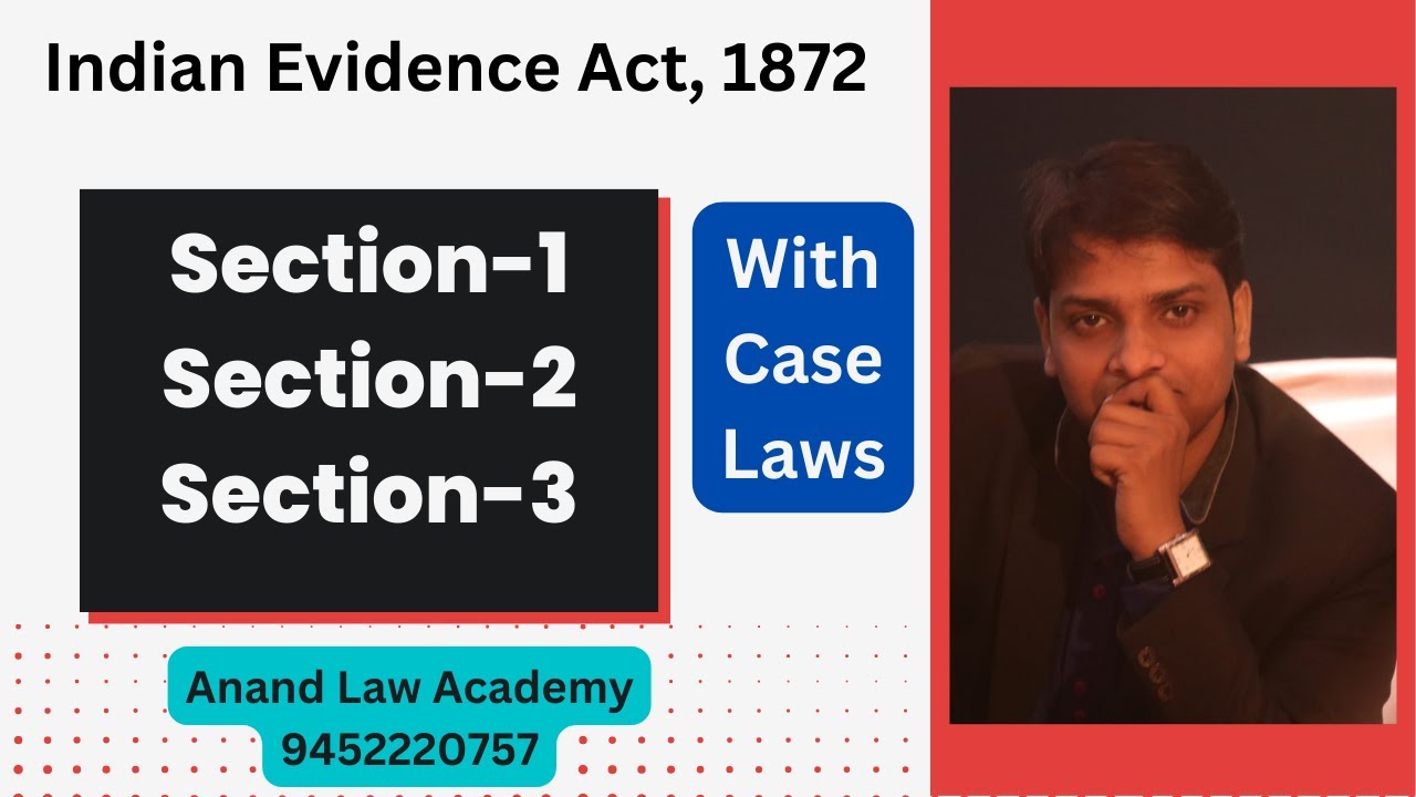 Section 1 || Section 2 || Relevancy of Facts || Indian Evidence Act ...