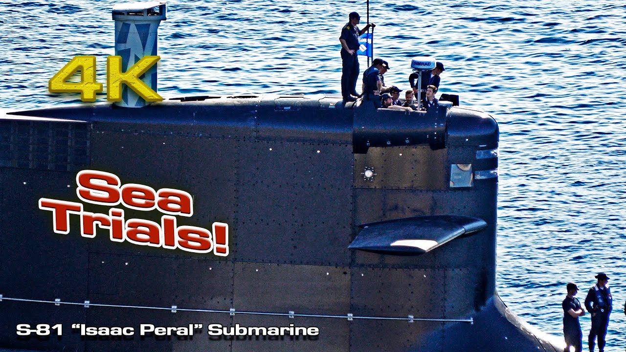 S-81 "Isaac Peral" submarine Sea Trials Part I (Pruebas de Mar)! - YouTube