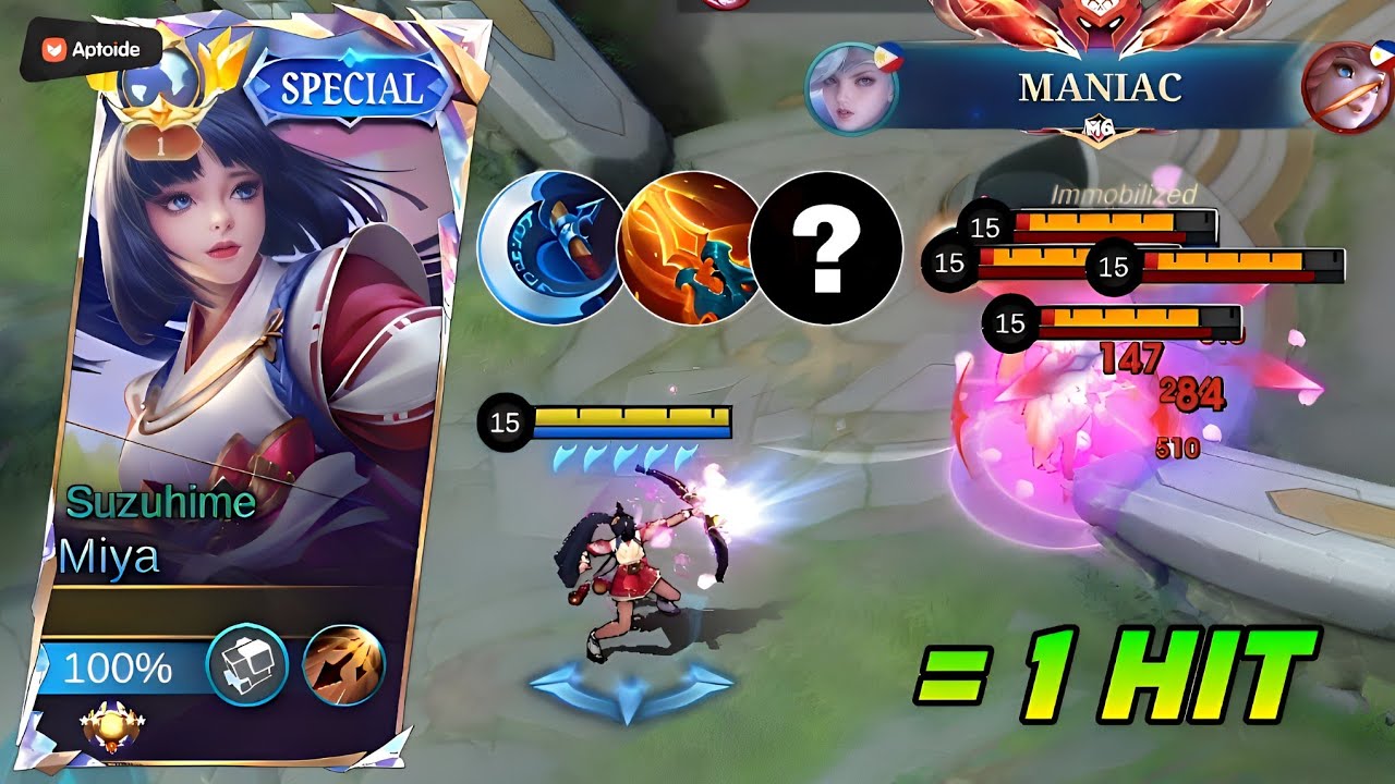 MIYA BEST HIGH DAMAGE HACK BUILD 2025! (this build can 1 hit everyone?💀 ...