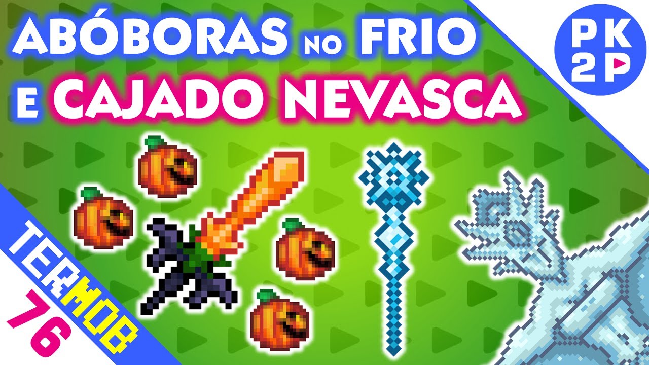 Abóboras VS Rainha de Gelo + Blizzard Staff • Terraria Mobile #76 - YouTube