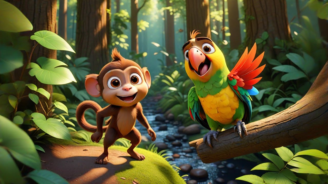 Monkey Banana Jump — Swing Swing Song! | Jungle Adventure Rhyme for ...