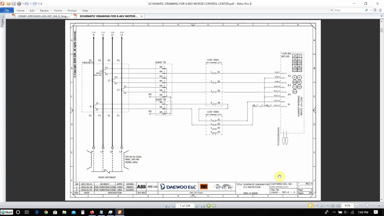 BTB ABB MNS MCC SCHEMATIC DRAWING - YouTube