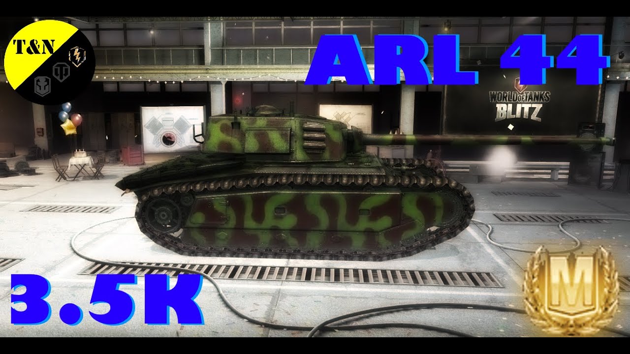 World of Tanks Blitz - ARL 44 - 3.5k - Mastery - YouTube