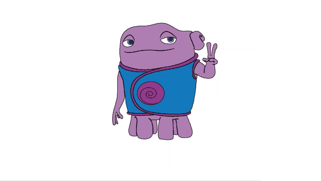 How to Draw Oh? Boov Drawing, Draw and Color Oh, Draw Oh the Boov, Draw ...