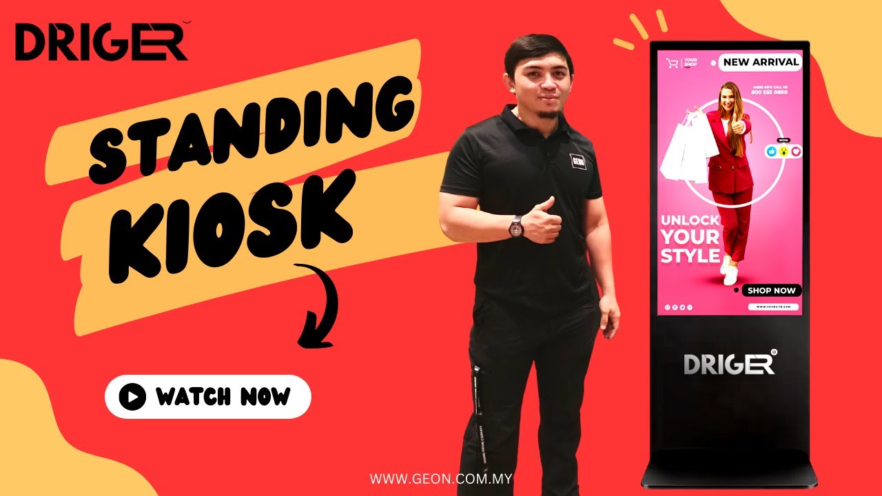 Driger Standing Kiosk Solution with Geon Cloud Management System (CMS ...