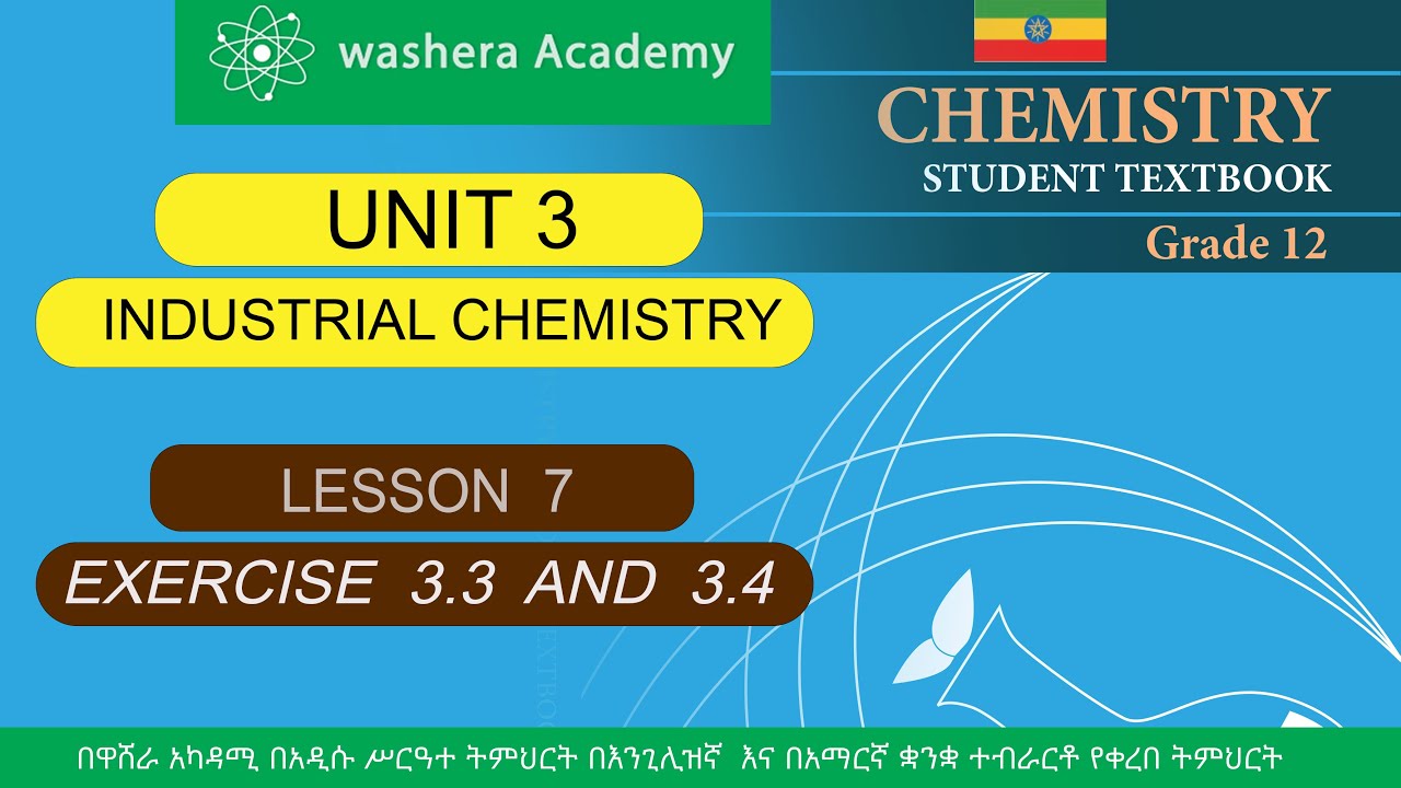 Chemistry Grade 12 Unit 3 Lesson 7 Exercise 33 And 34 Youtube