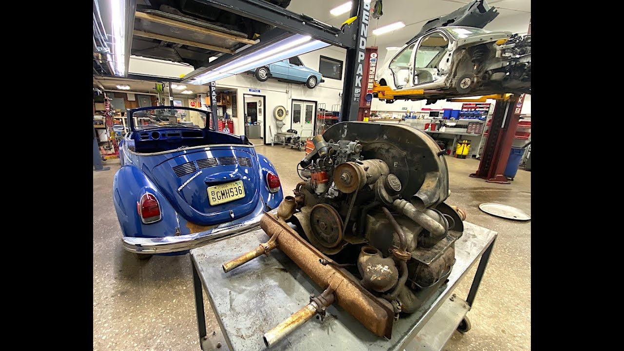 1971 VW Beetle 1600 Dual Port Engine Start - YouTube