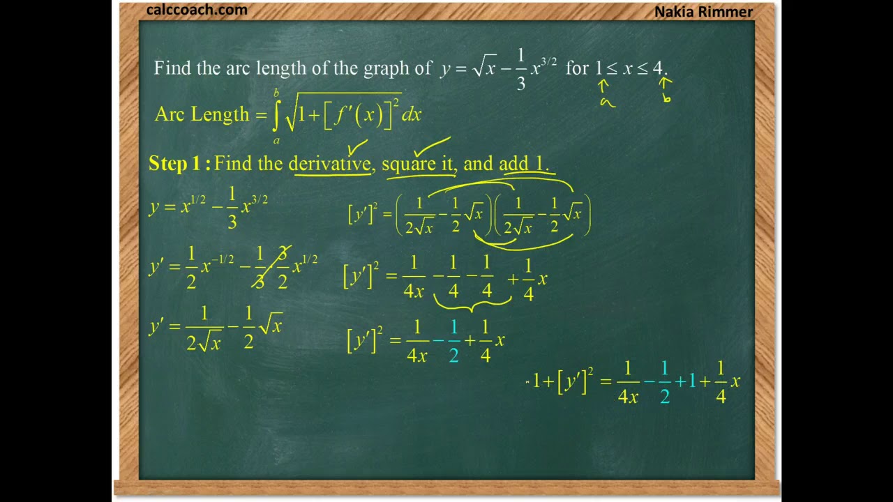 Integration Application: Arclength Example 2 - YouTube