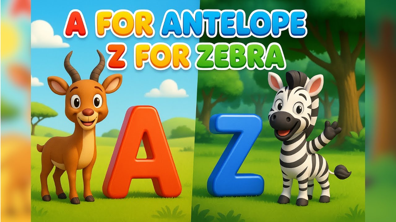 ABC on the Go 🚗 ️ | A for Antelope to Z for Zebra | Learn Alphabet with ...