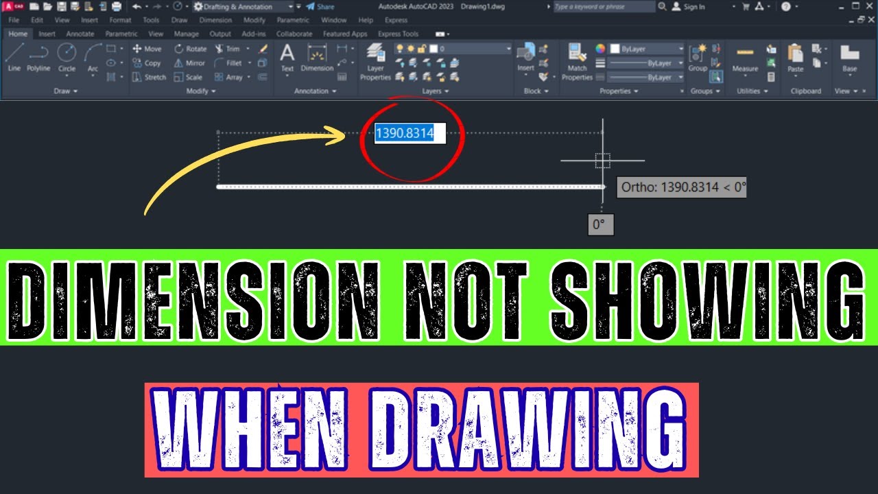 Autocad Not Showing Line Length When Drawing - Dibujos Cute Para Imprimir