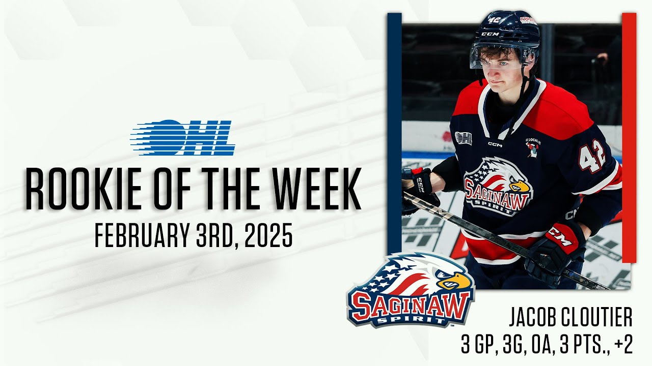 Spirit's Jacob Cloutier named OHL Rookie of the Week - YouTube