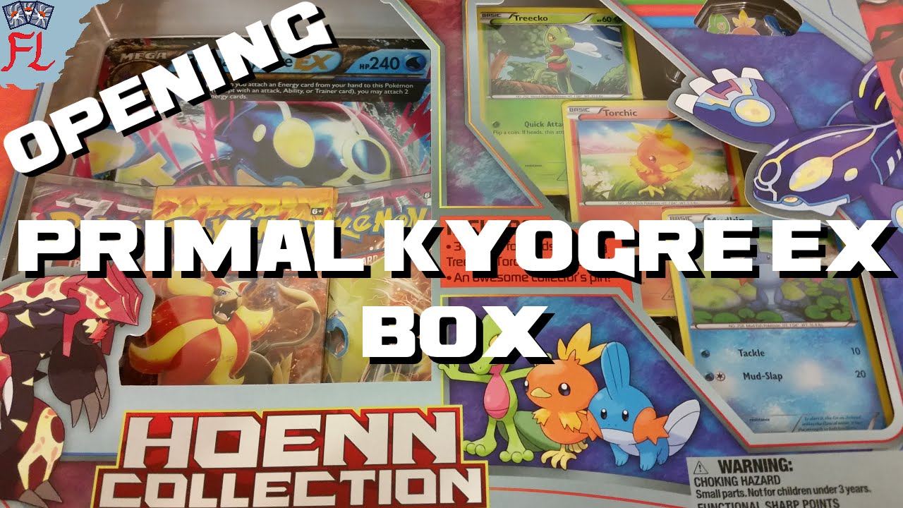 Opening a Pokemon TCG Primal Kyogre EX Hoenn Collection Box - YouTube