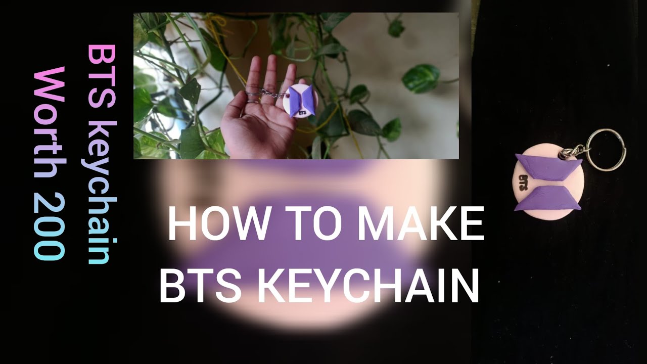 How to make a BTS keychain worth ₹200 DIY with only 2 things.#bts # ...