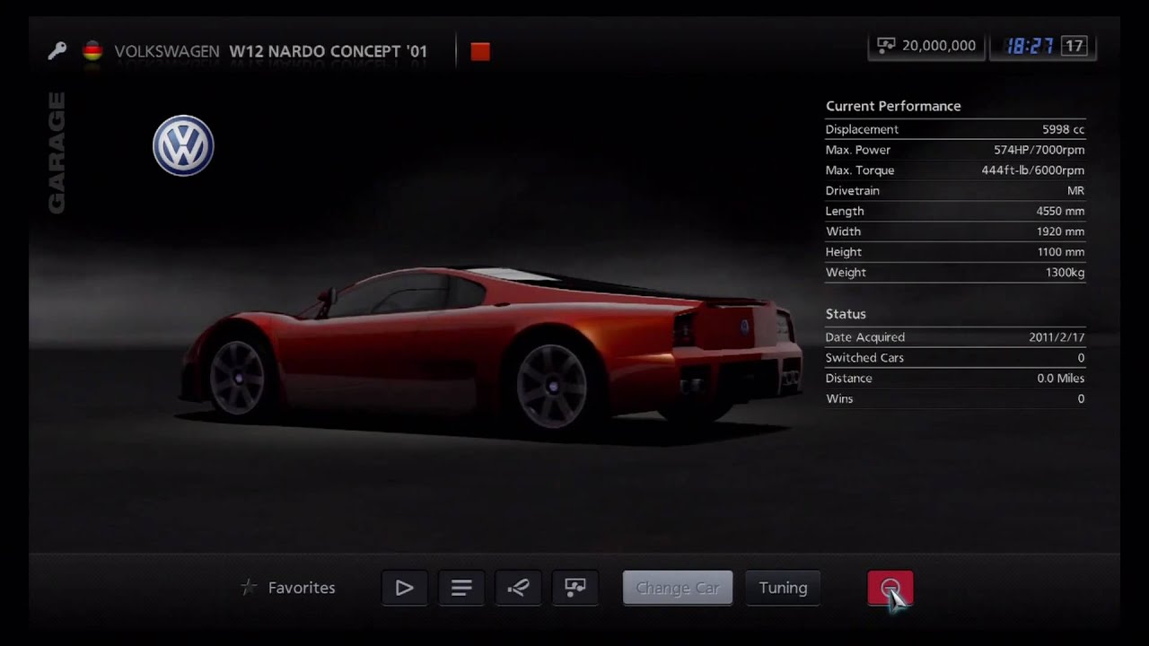Gran Turismo 5 - Volkswagen W12 Nardo Concept '01 - YouTube