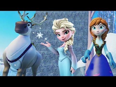 Frozen Elsa and Anna Disney Princess in Frozen Party - YouTube
