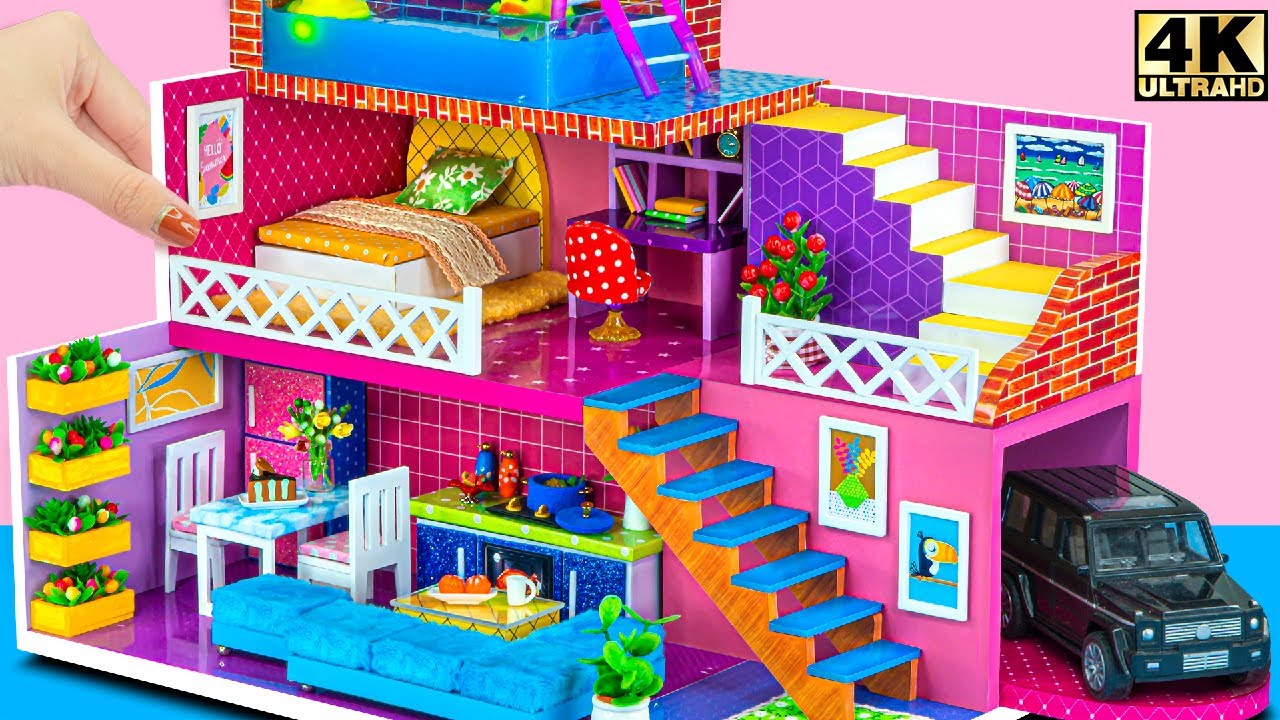 Build Three Storey Mansion House with Rooftop Pool and Garage ️ DIY ...