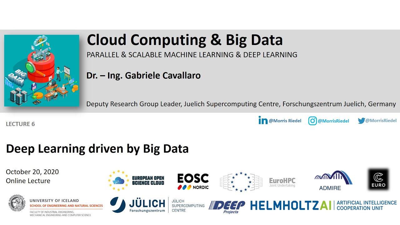 2020 Cloud Computing and Big Data Lecture 6 Deep Learning driven by Big ...