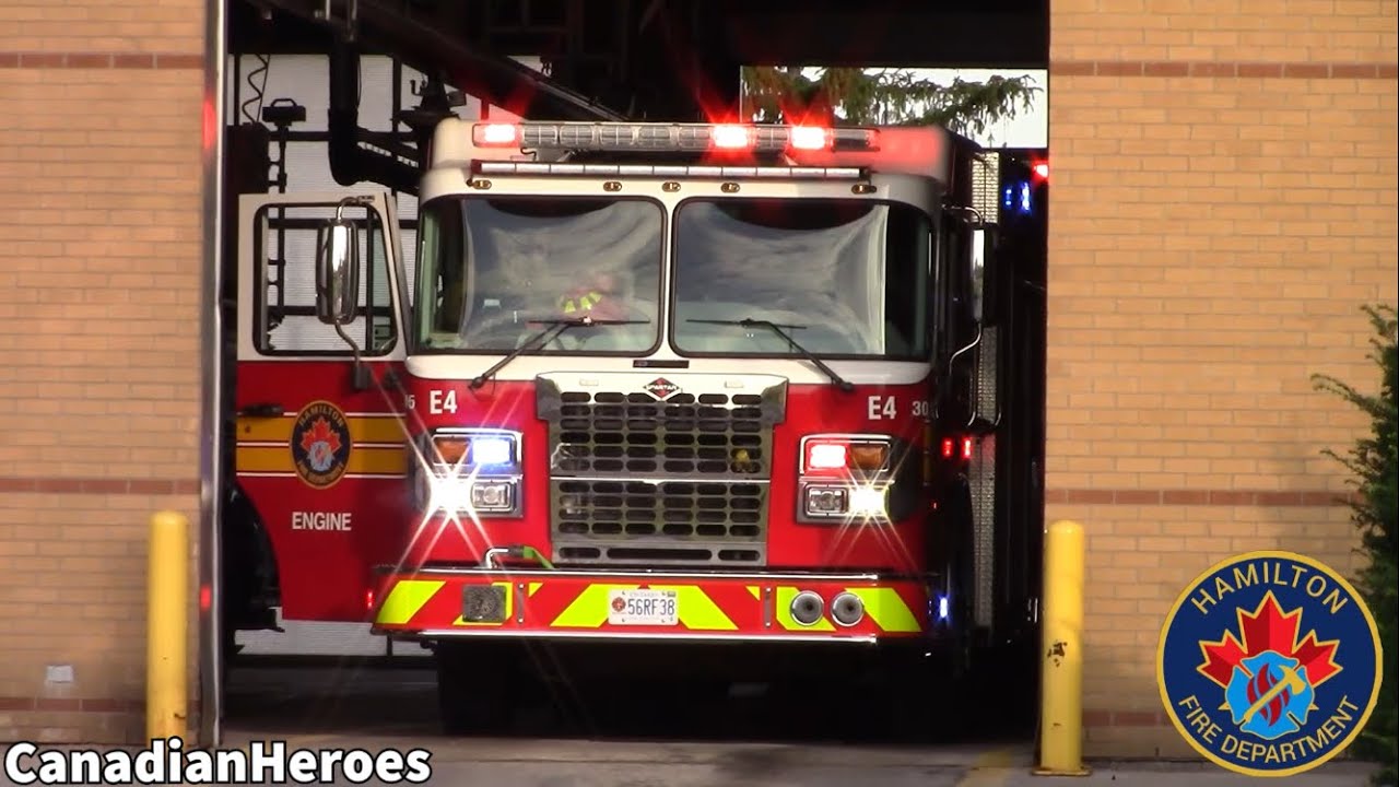 HFD - Hamilton Fire Engine 4 Responding W/Ladder 5 For An Reported ...