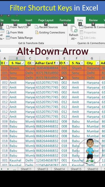 Filter Shortcut Keys In Excel Excel Exceltips Exceltutorial Msexcel Microsoftexcel Shorts