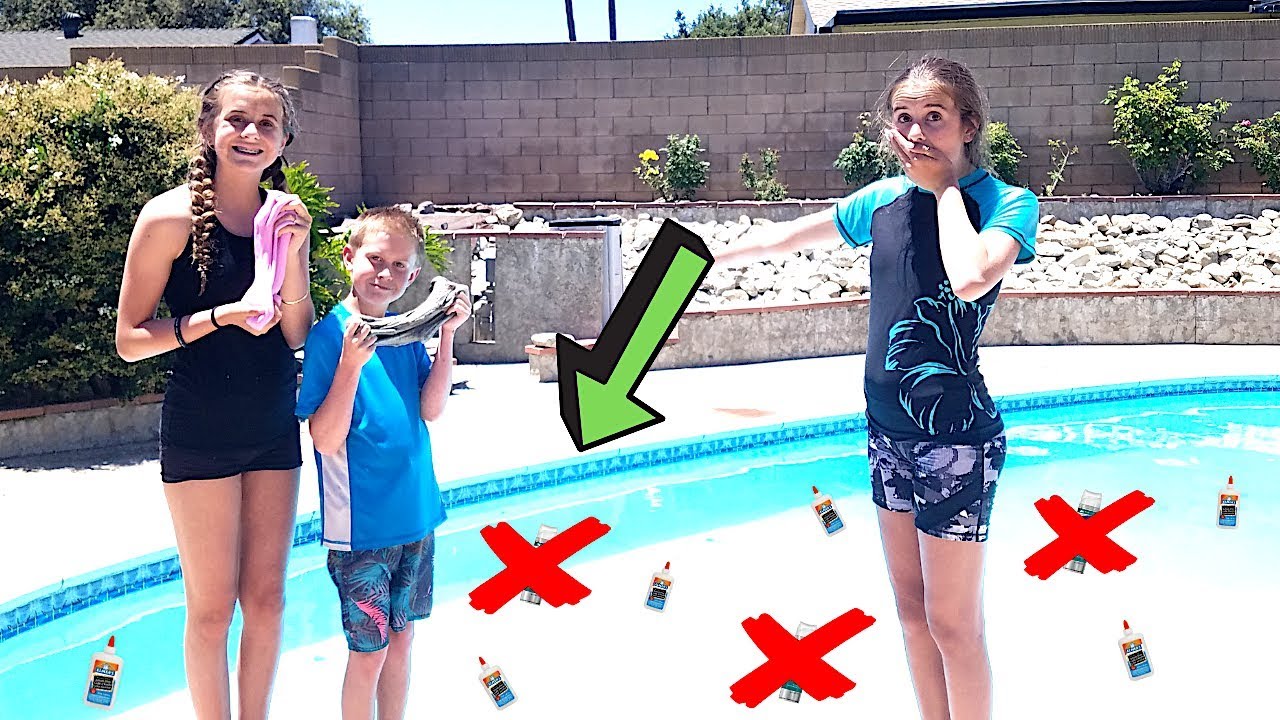Swimming for Slime Ingredients - Slime Challenge!! - YouTube